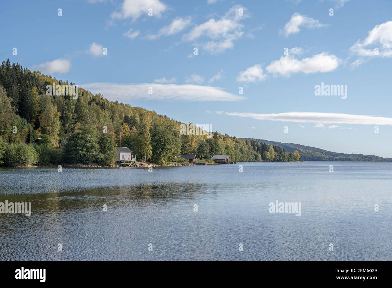 Swedish houses and mountain ant the sea at skuleberget campsite caravan ...