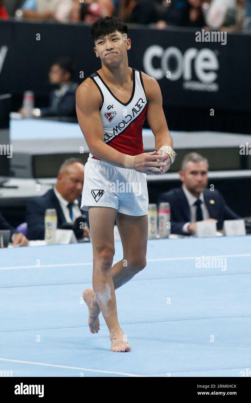 August 26, 2023, SAN JOSE, CALIFORNIA, USA: Yul Moldauer (2) performs ...