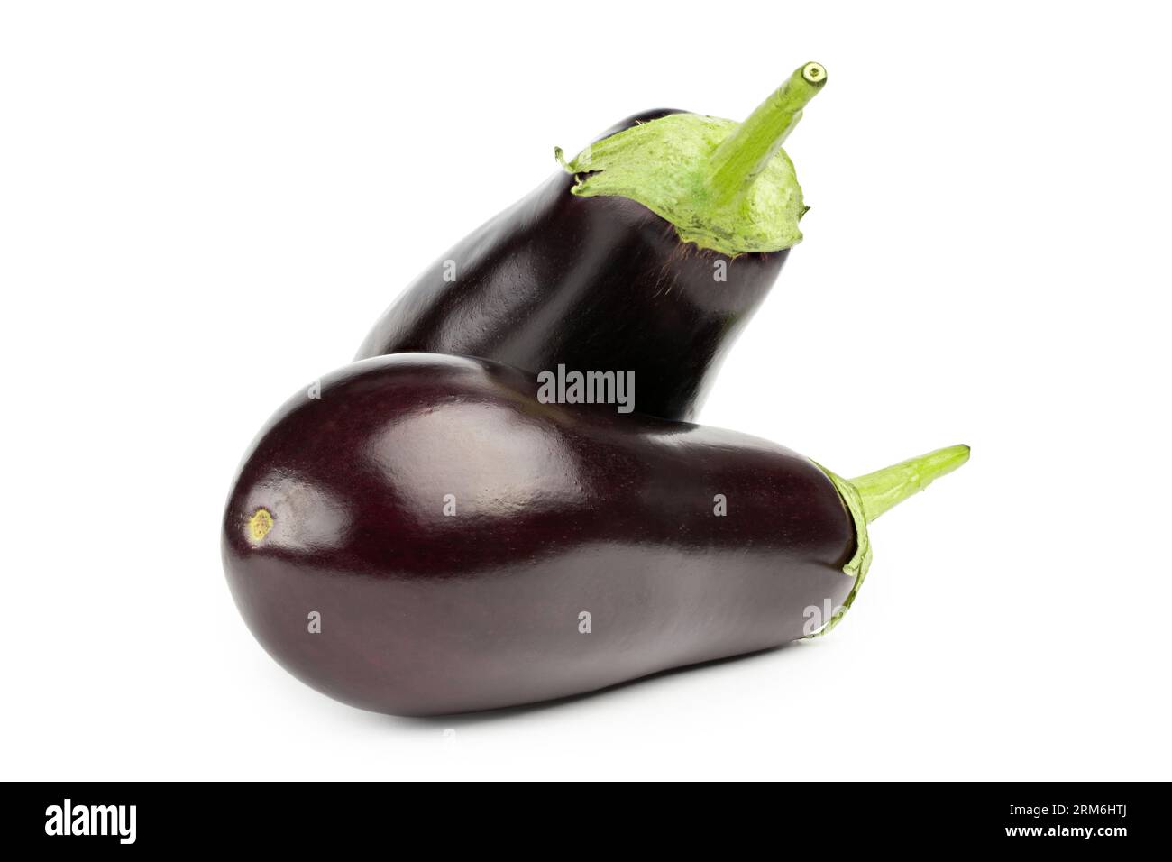 Eggplant or aubergine vegetable isolated on white background cutout ...