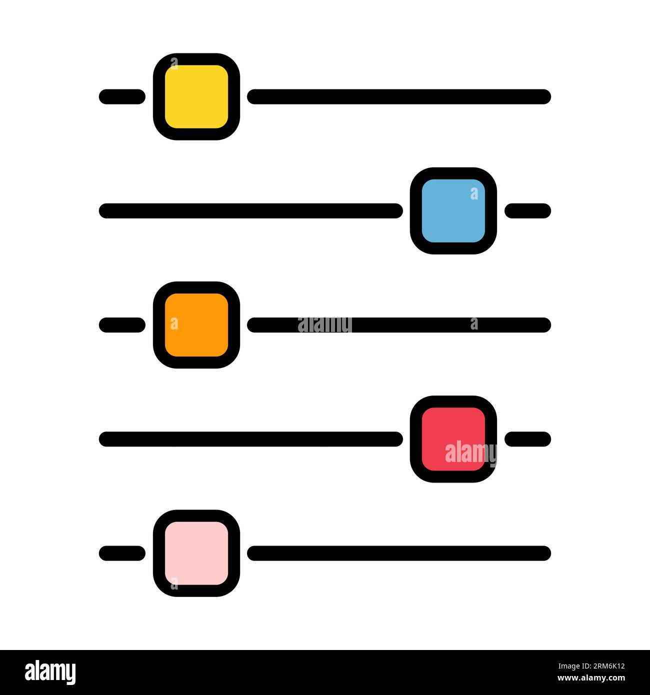 Volume mixer control icon, filter sound symbol button, switch sign ...
