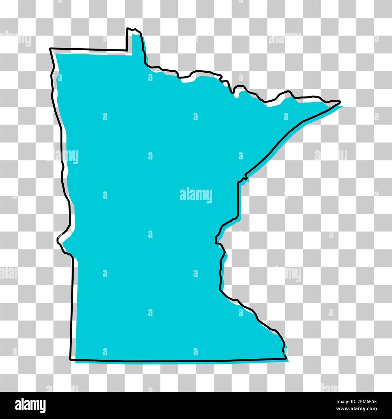 Minnesota map shape, united states of america. Flat concept icon symbol ...