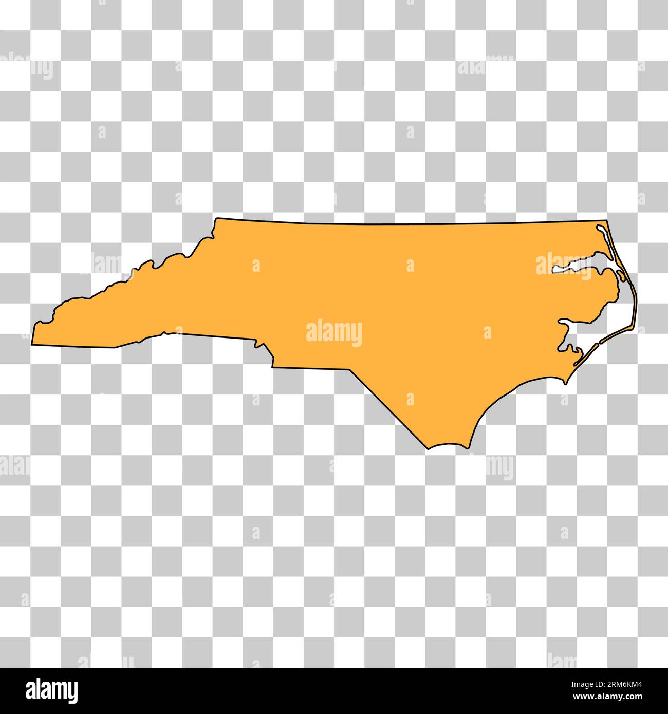 North Carolina map shape, united states of america. Flat concept symbol ...