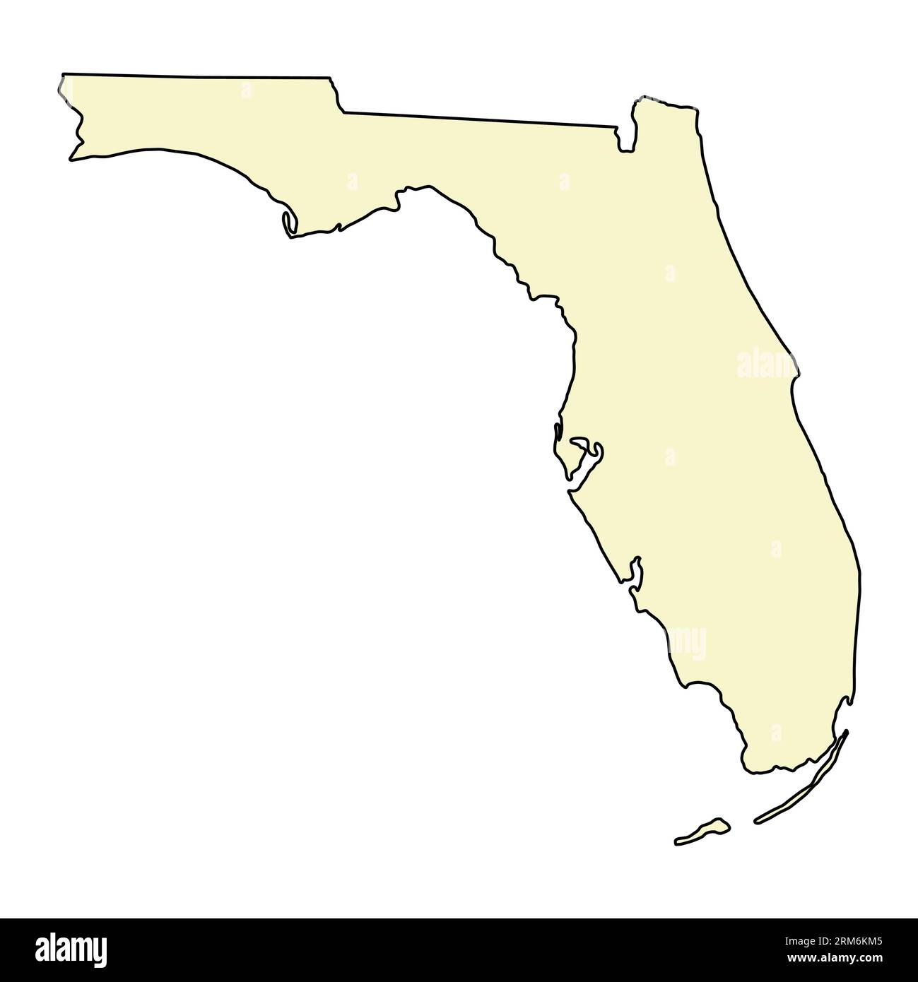 Florida map shape, united states of america. Flat concept icon symbol ...