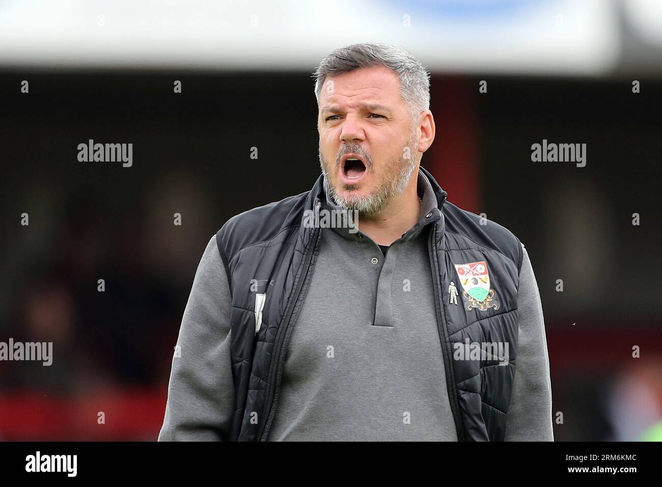 Barnet manager Dean Brennan during Dagenham & Redbridge vs Barnet ...