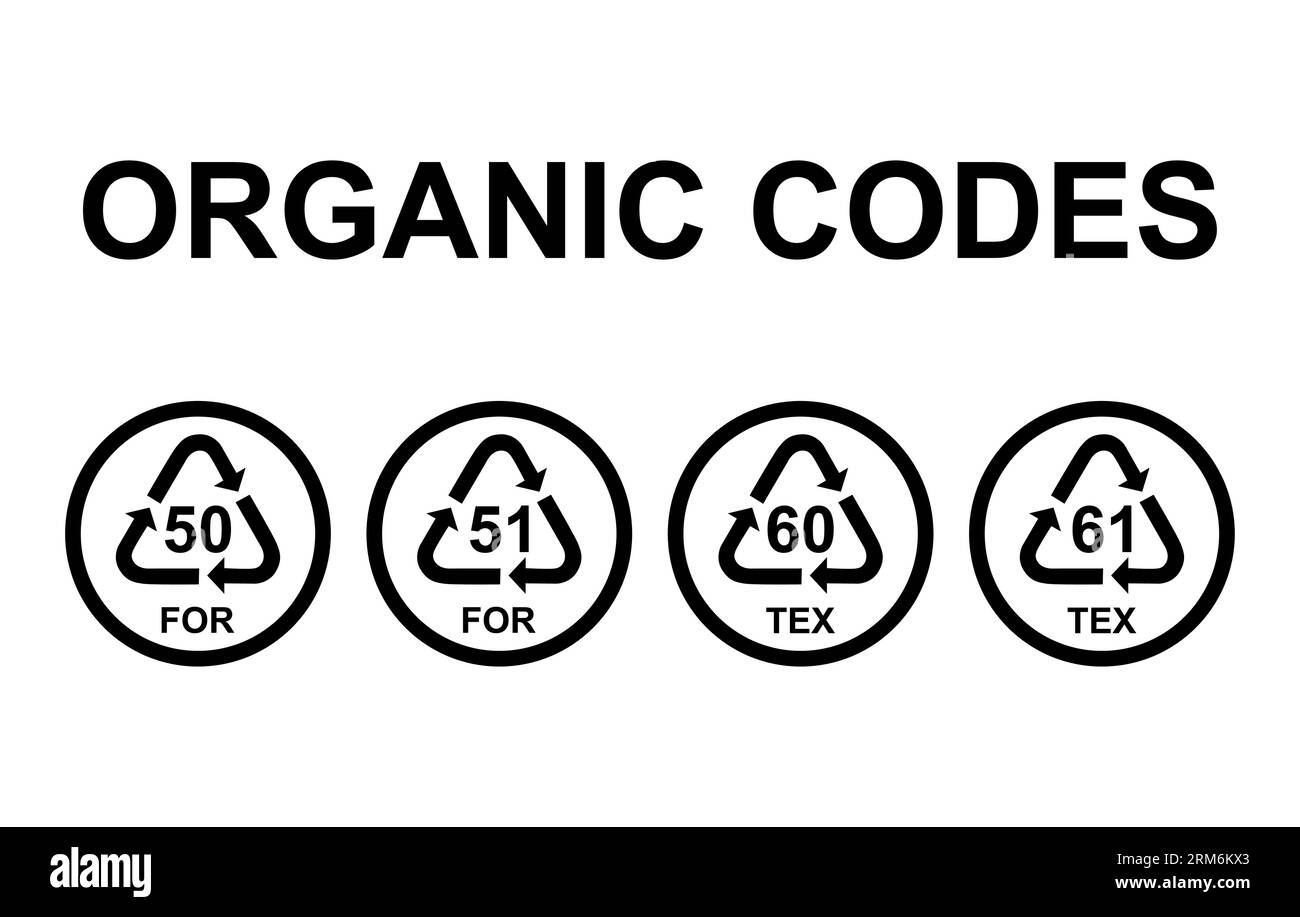 Set of Organic symbol, ecology recycling sign isolated on white ...