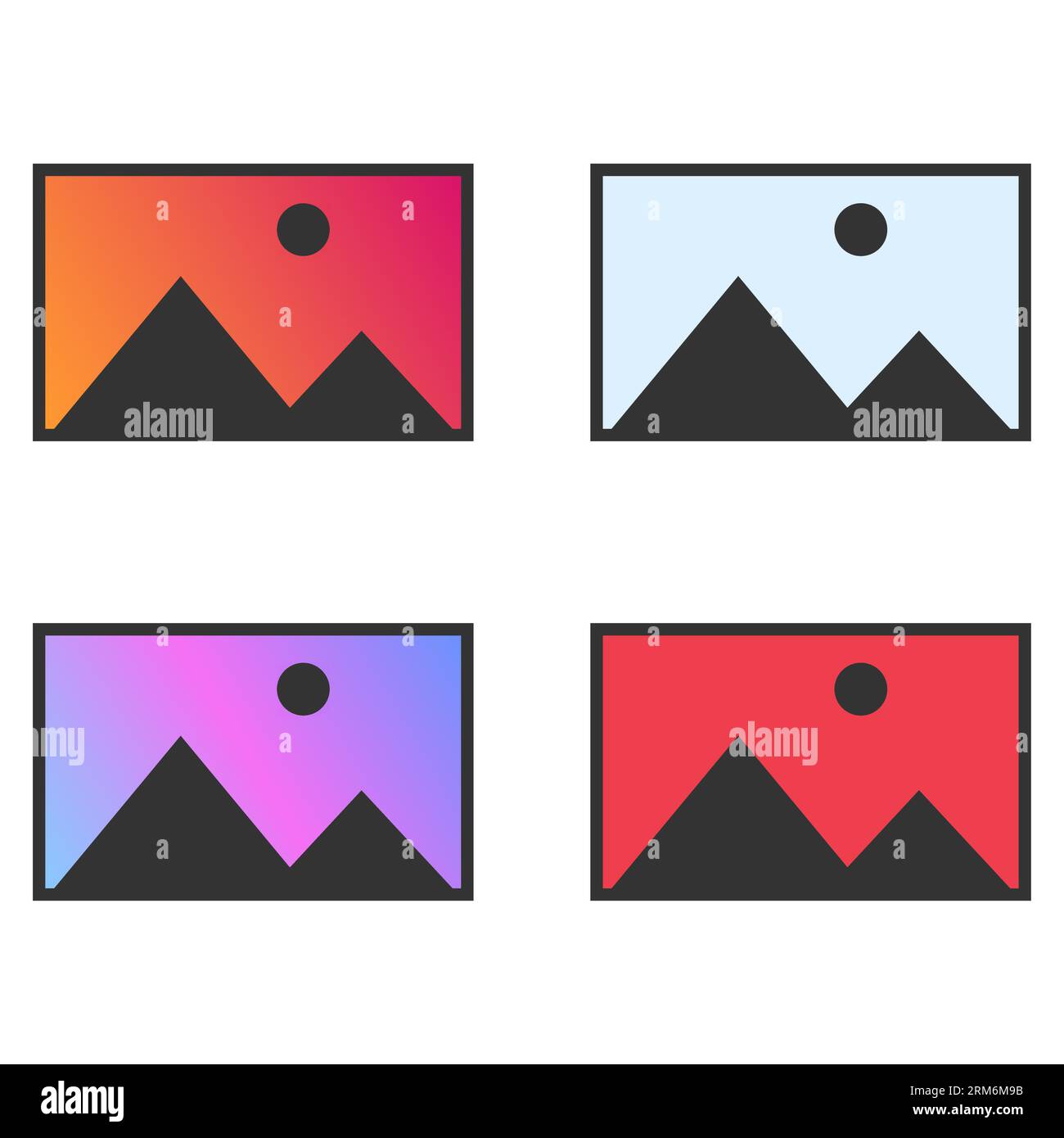 Set of No image vector symbol, missing available icon. No gallery for ...