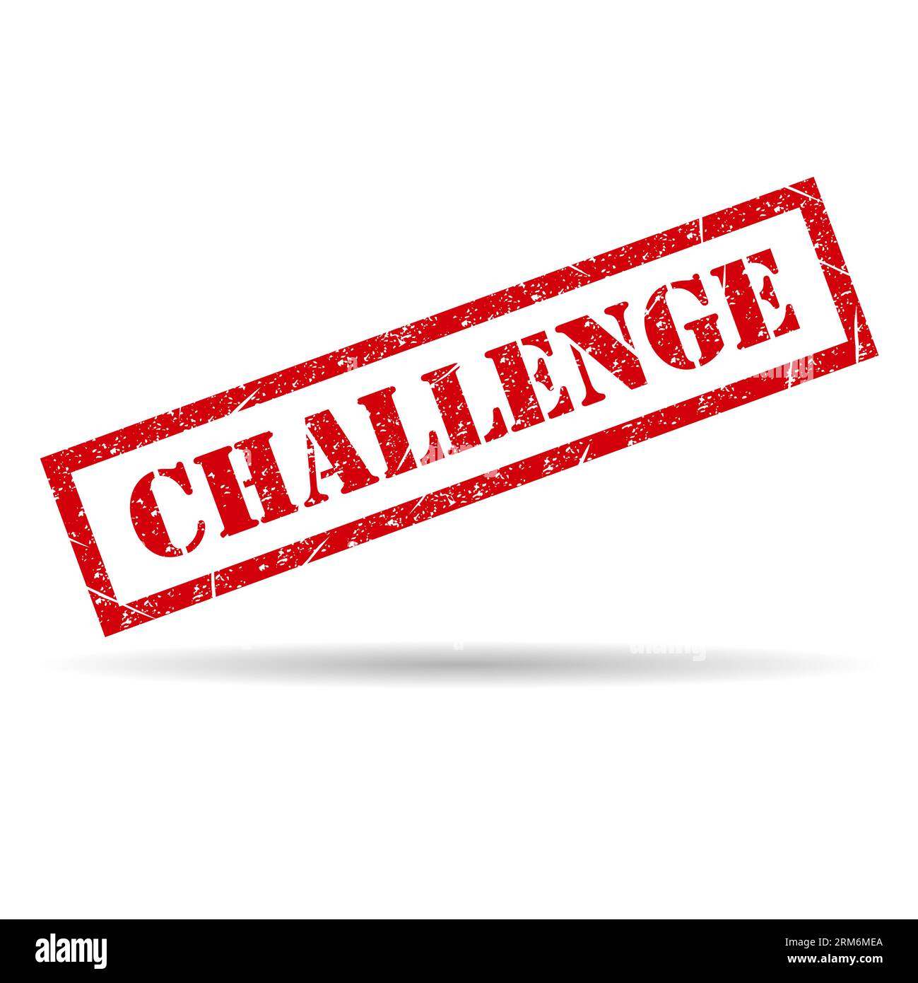Challenge stamp symbol shadow, label sticker sign button, text banner ...