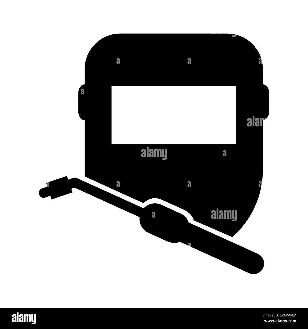 Welding technology icon, metal tool equipment symbol, safe weld vector ...