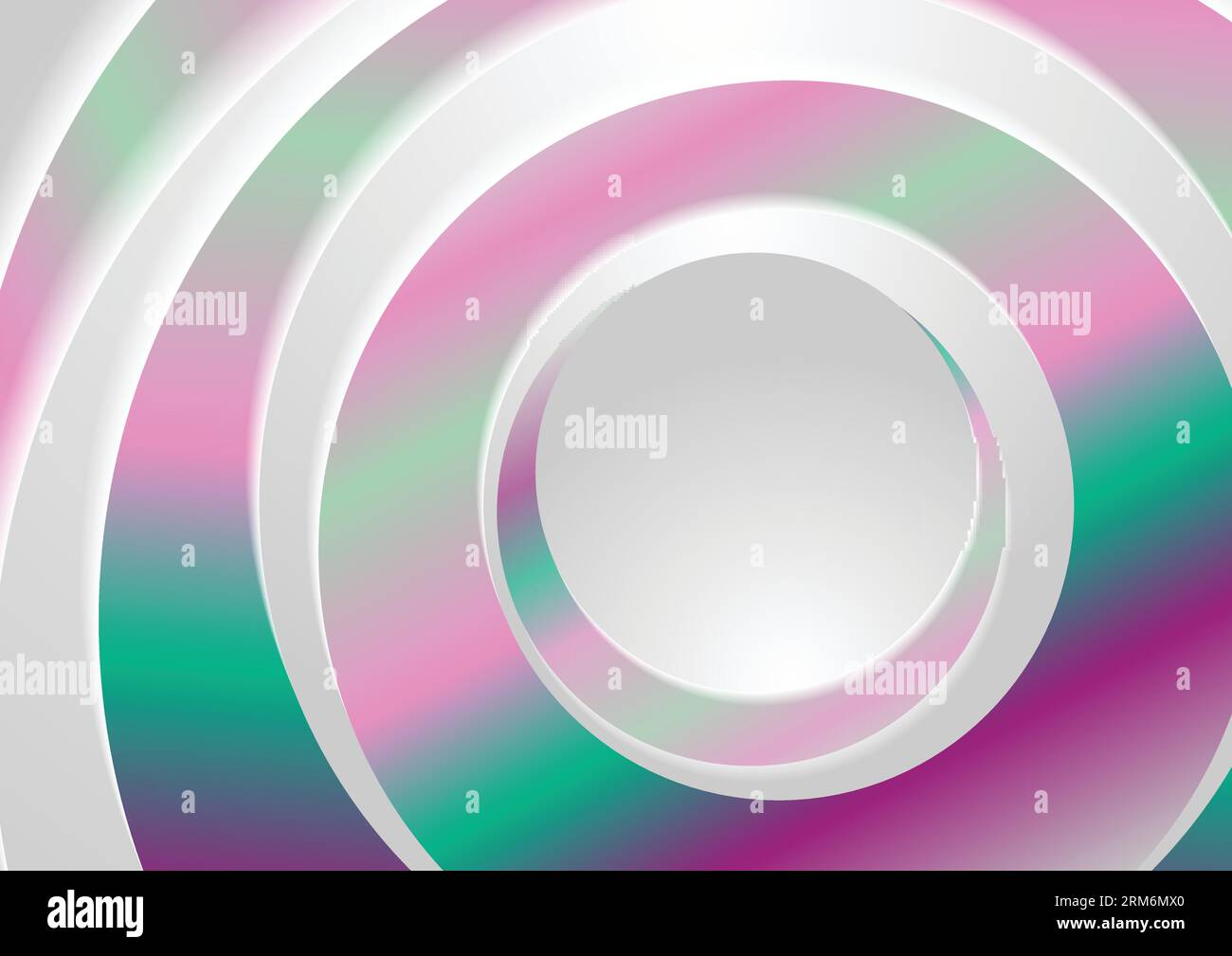 Holographic abstract rings circles geometric background. Vector design ...