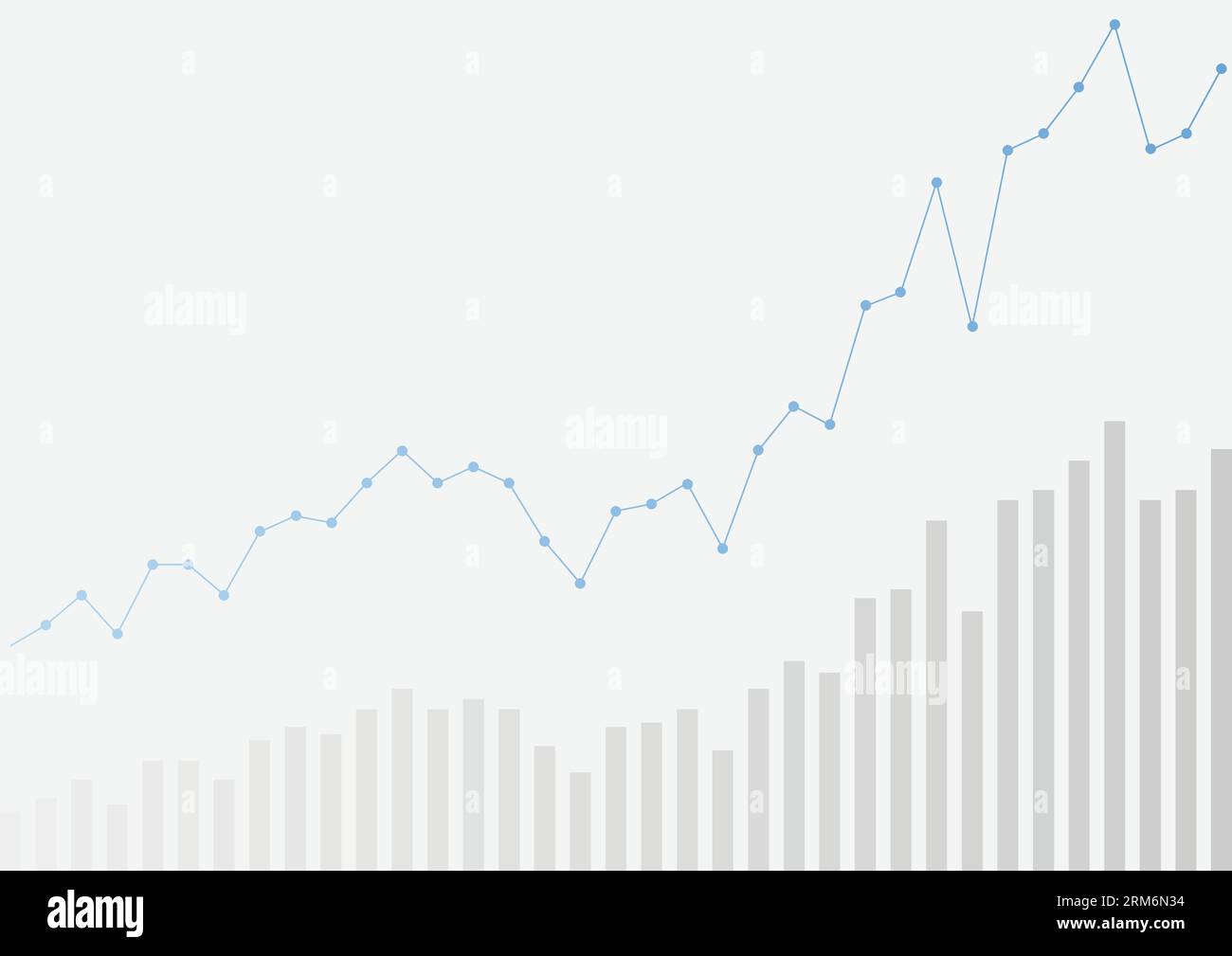 Abstract growing financial graph chart background. Vector tech design ...