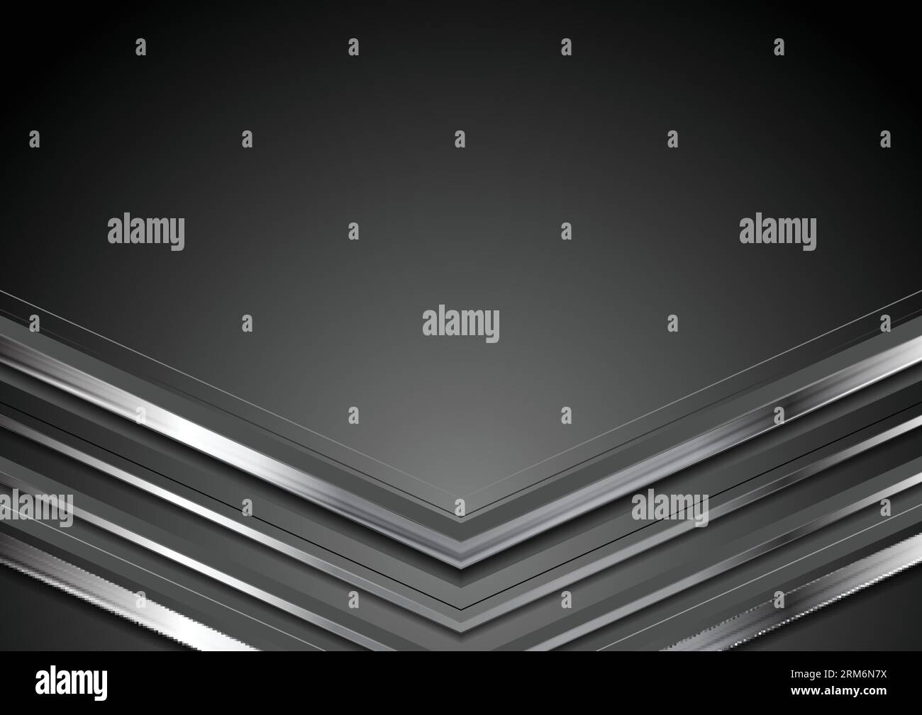 Dark grey abstract tech background with metallic arrows. Vector design ...