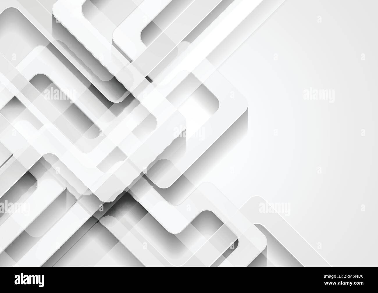 Abstract light grey technology geometric concept background. Vector ...