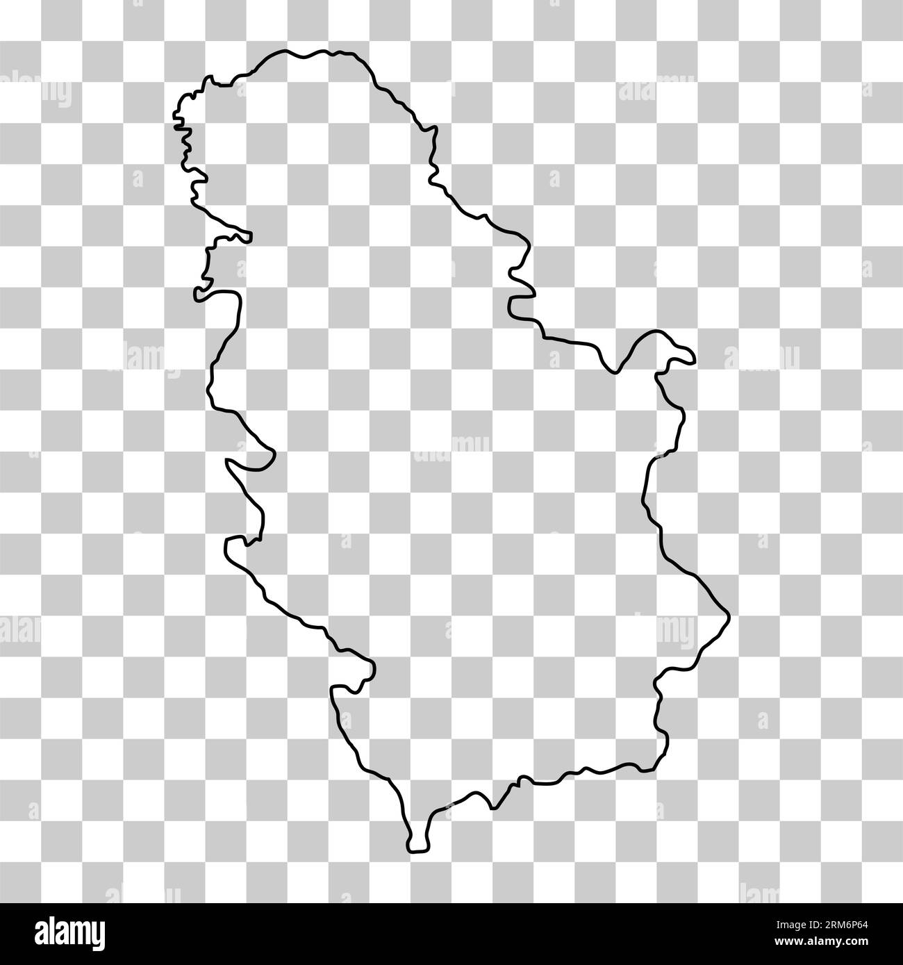 Serbia map icon, geography blank concept, isolated graphic background ...