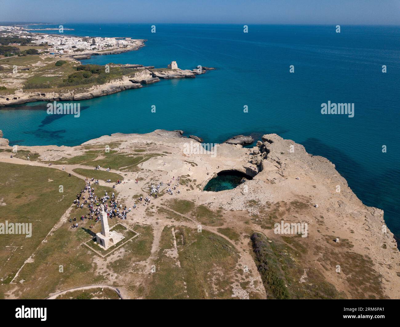 The coast between Otranto and San Foca has cliffs with numerous natural ...