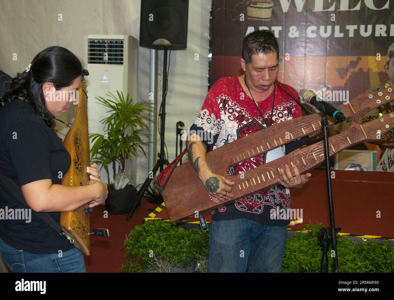 Traditional musicians perform at the annual Borneo Cultural Festival at ...