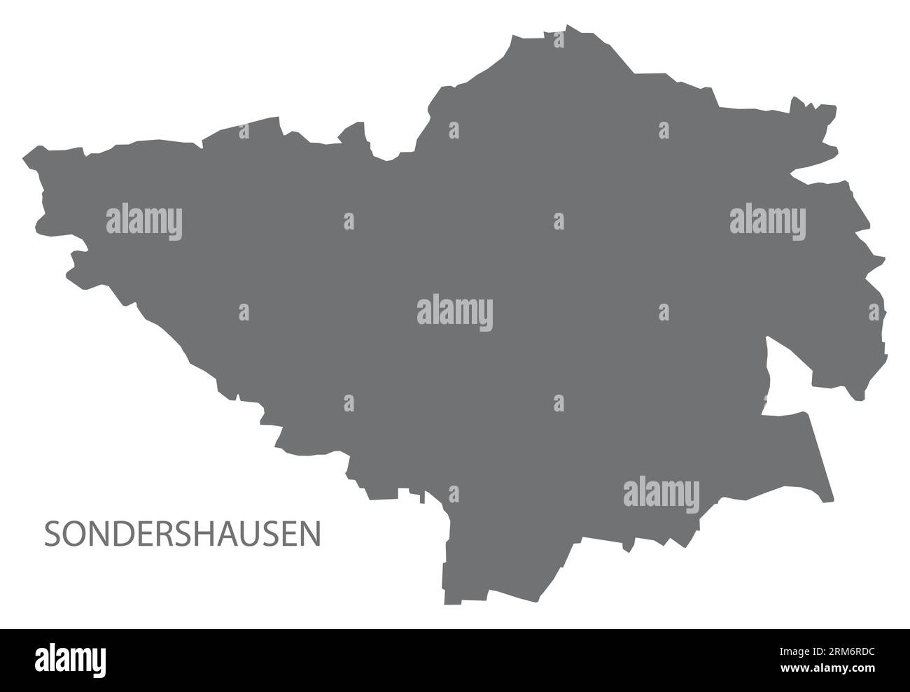 Sondershausen German city map grey illustration silhouette shape Stock ...