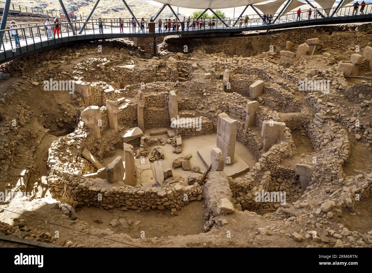 GOBEKLI TEPE, TURKEY - OCTOBER 8, 2020: This is the archaeological site ...