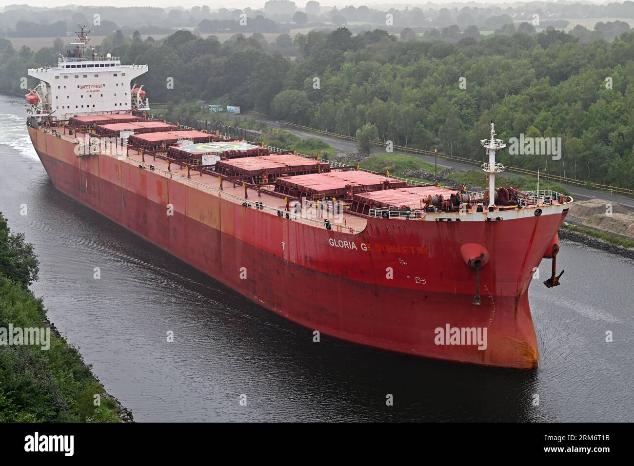 Bulkcarrier MARIA G passing the Kiel Canal Stock Photo - Alamy