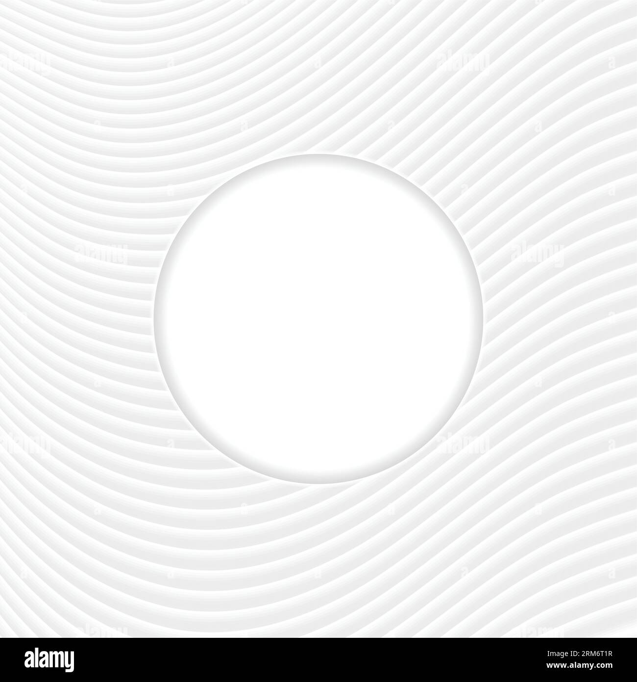 Grey smooth waves and circle abstract background. Vector design Stock ...