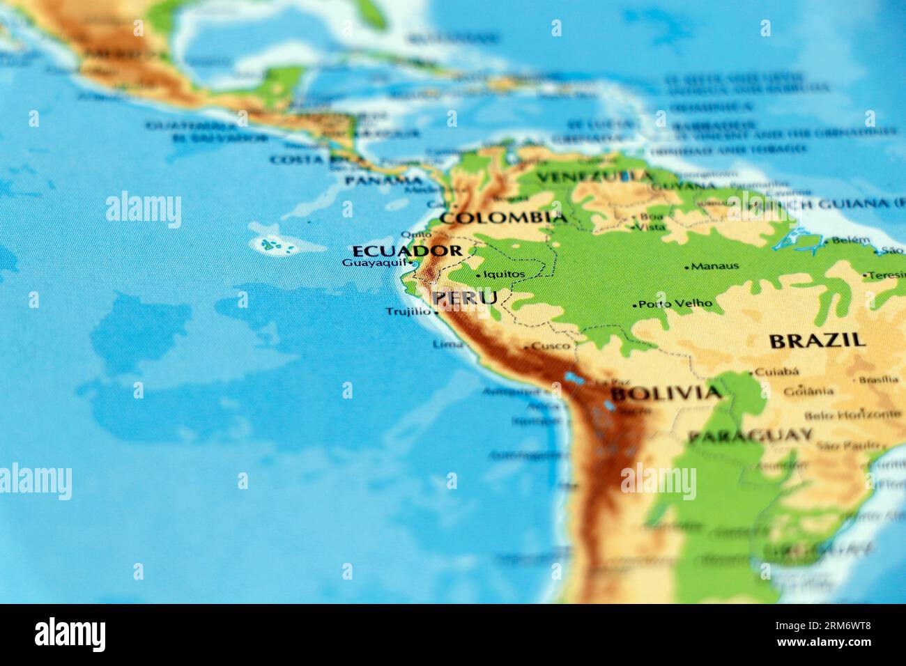 south american continental and brazil, uruguay, paraguay, peru,colombia ...