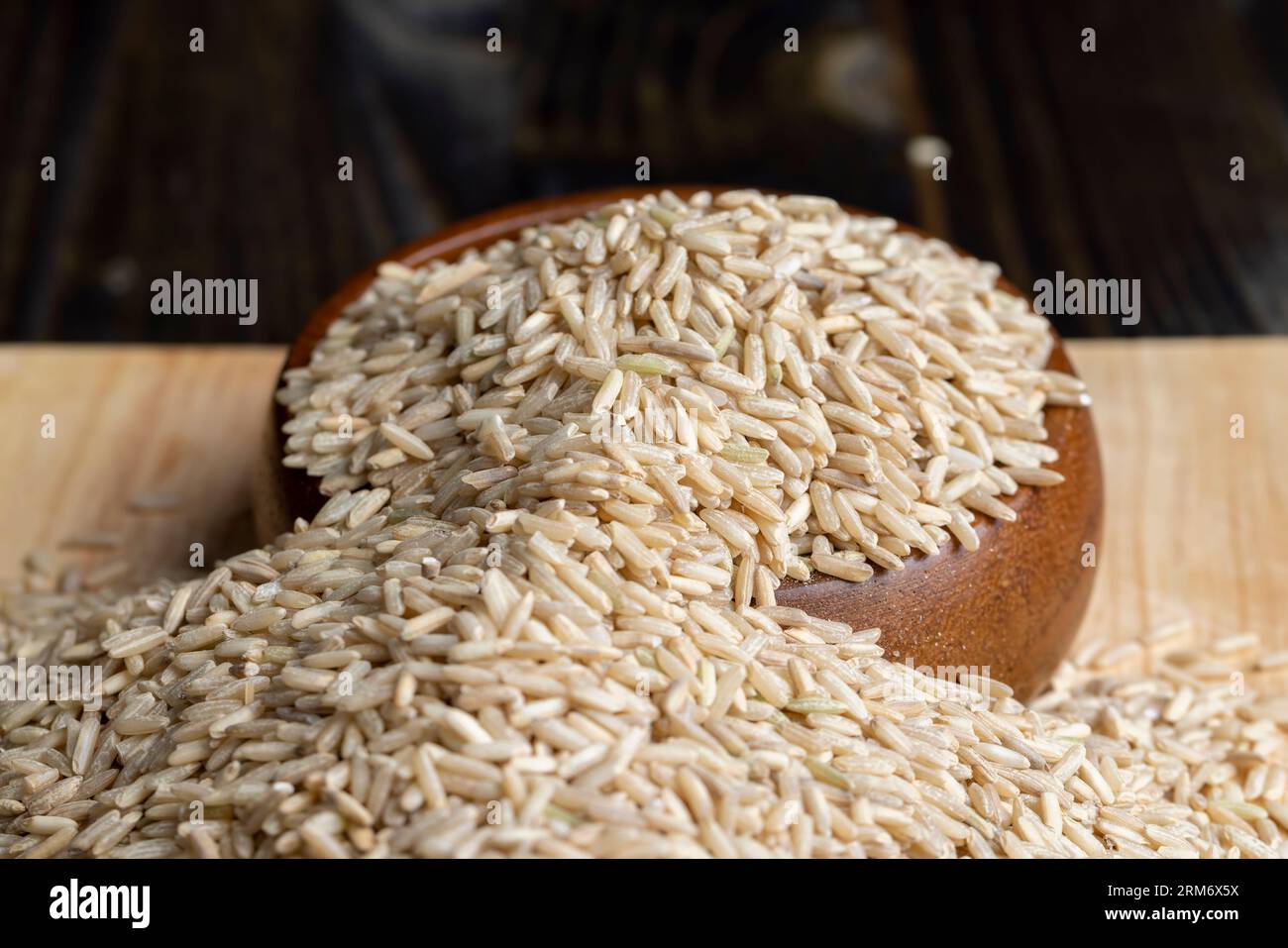 Natural brown rice for cooking healthy food, minimal processing of rice ...