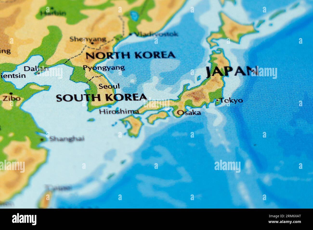 Map of the korean peninsula and japan hi-res stock photography and ...