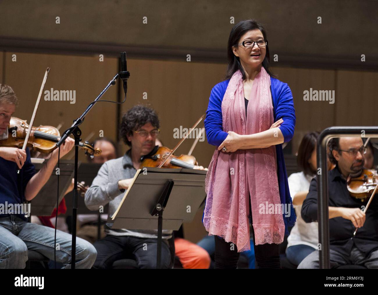 Chinese singer Song Zuying attends the rehearsal of the 2014 Chinese ...