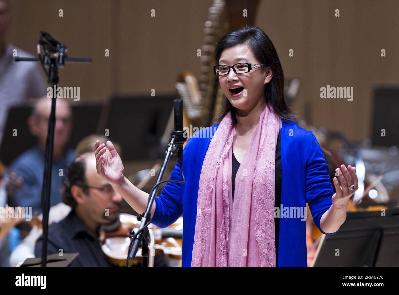 Chinese singer Song Zuying performs during the rehearsal of the 2014 ...