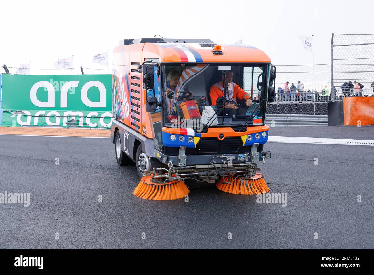 ZANDVOORT, NETHERLANDS - AUGUST 26: sweeper makes the track clean after ...