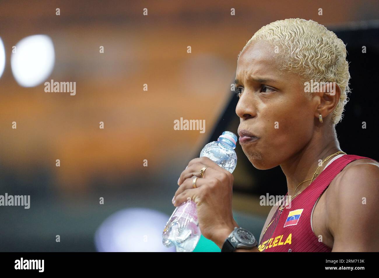 Yulimar Rojas (VEN) celebrating her victory on Triple Jump women Final ...