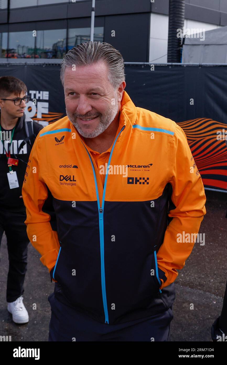 ZANDVOORT, NETHERLANDS - AUGUST 26: Zak Brown boss of McLaren F1 Team ...