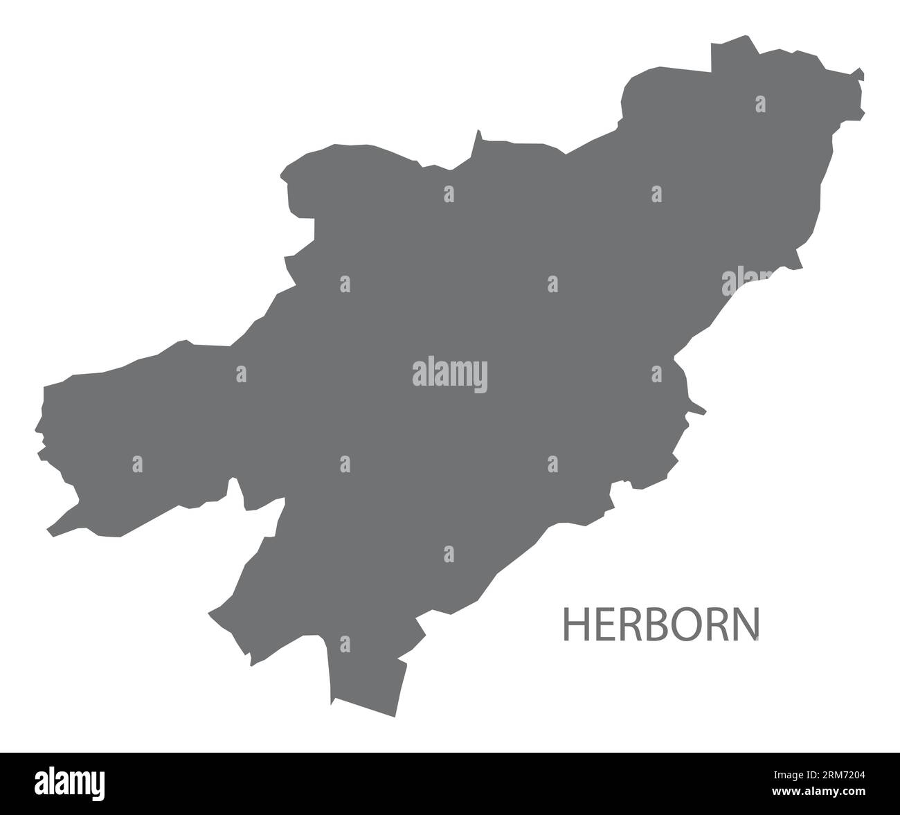 Herborn German city map grey illustration silhouette shape Stock Vector ...