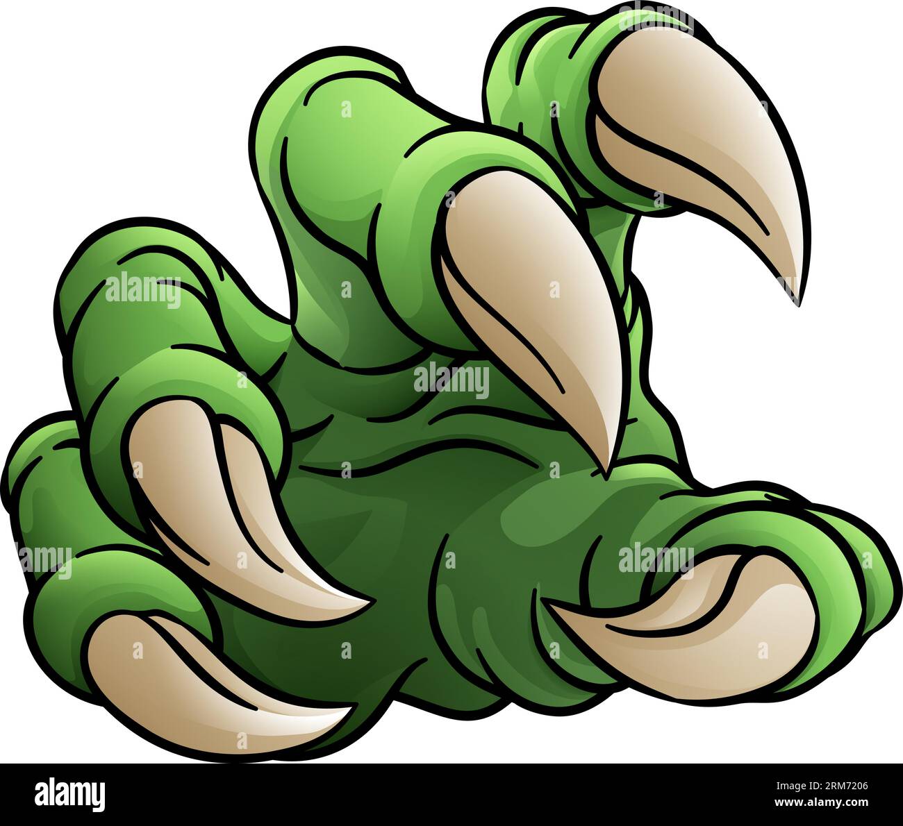 Monster Claw Dinosaur Dragon Cartoon Talon Hand Stock Vector Image ...