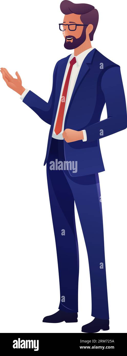 Business Man Cartoon Illustration Stock Vector Image & Art - Alamy
