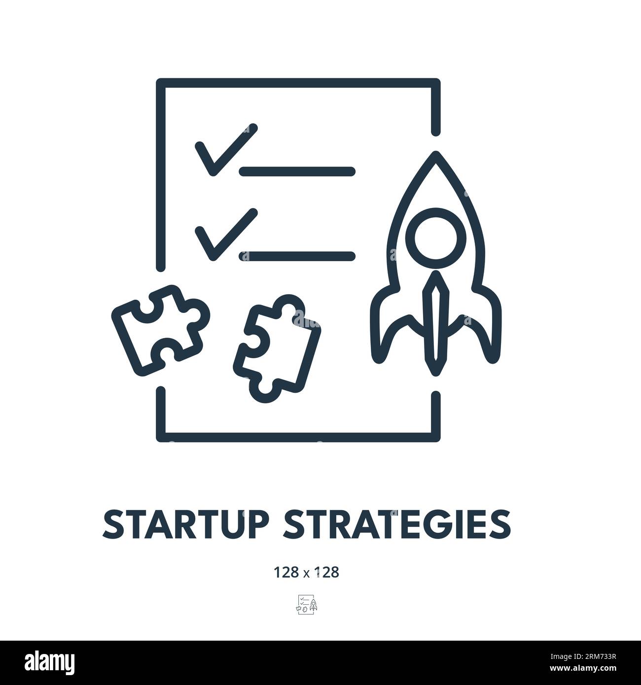 Startup Strategies Icon. Startup, Project, Strategy. Editable Stroke. Simple Vector Icon Stock ...