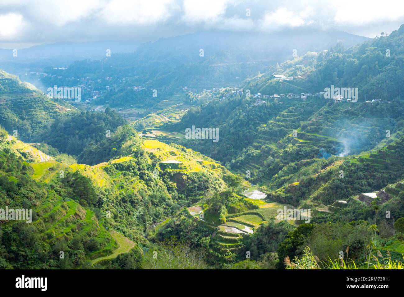 Aerial view of the Ifugao Rice terraces in Banaue, Philippines. Copy ...