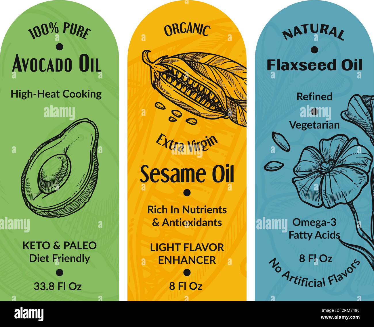 Sesame oil cuisine Stock Vector Images - Alamy