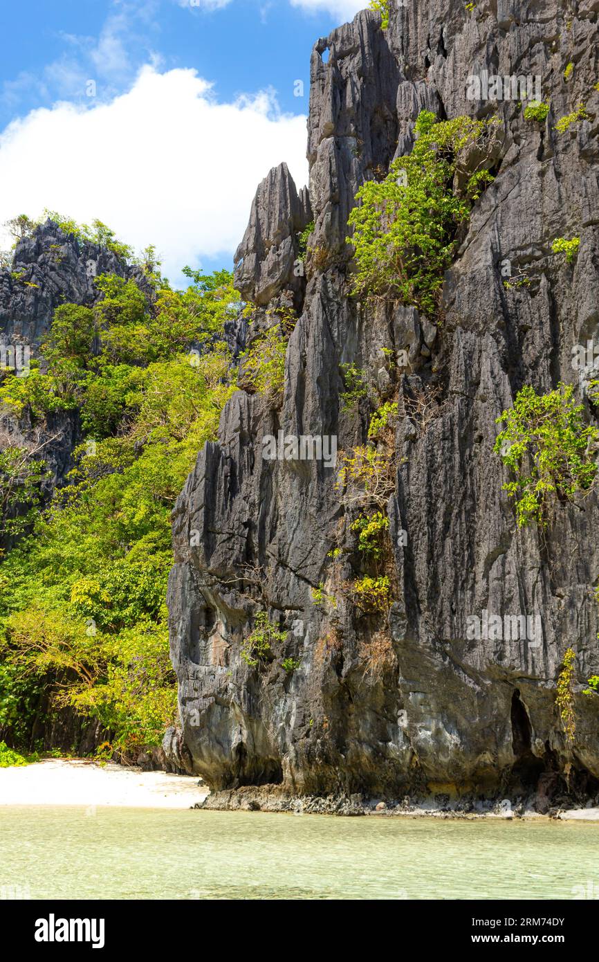 El Nido, Palawan, Philippines, close up view of beautiful lagoon and ...
