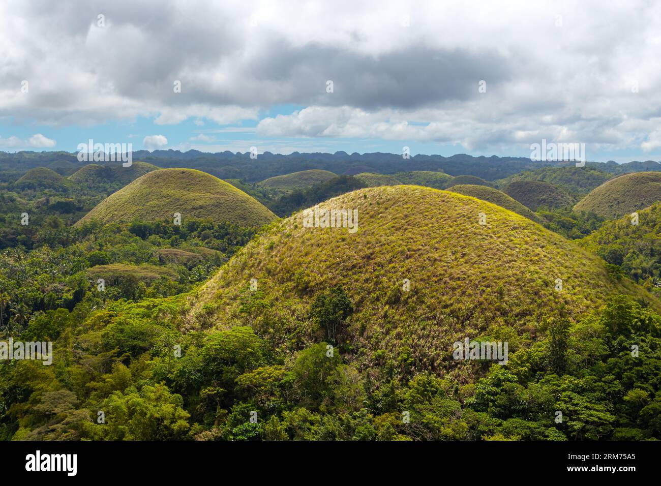 Chocolate hills during sunset in Bohol Island in the Philippines ...