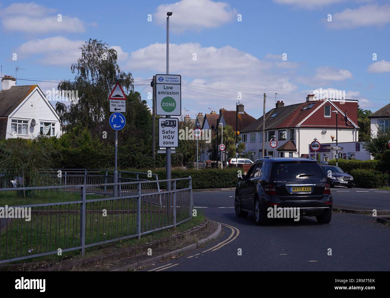 n information sign for the Ultra Low Emission Zone (Ulez) on Moor Lane ...