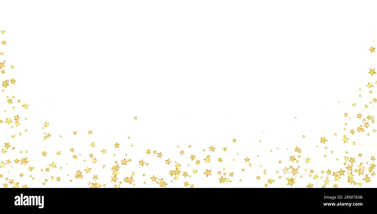 Magic stars vector overlay. Gold stars scattered around randomly ...