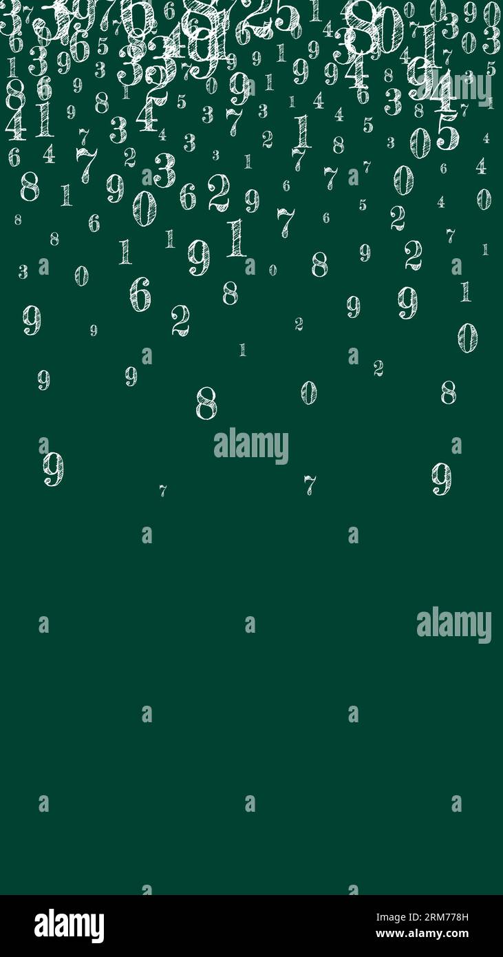 Falling numbers. Math study concept with flying digits. Back to school ...