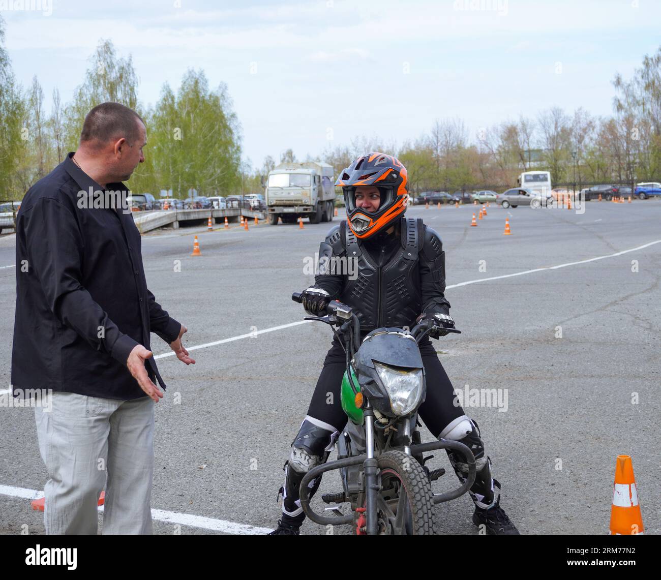 Motorbike training school hi-res stock photography and images - Alamy