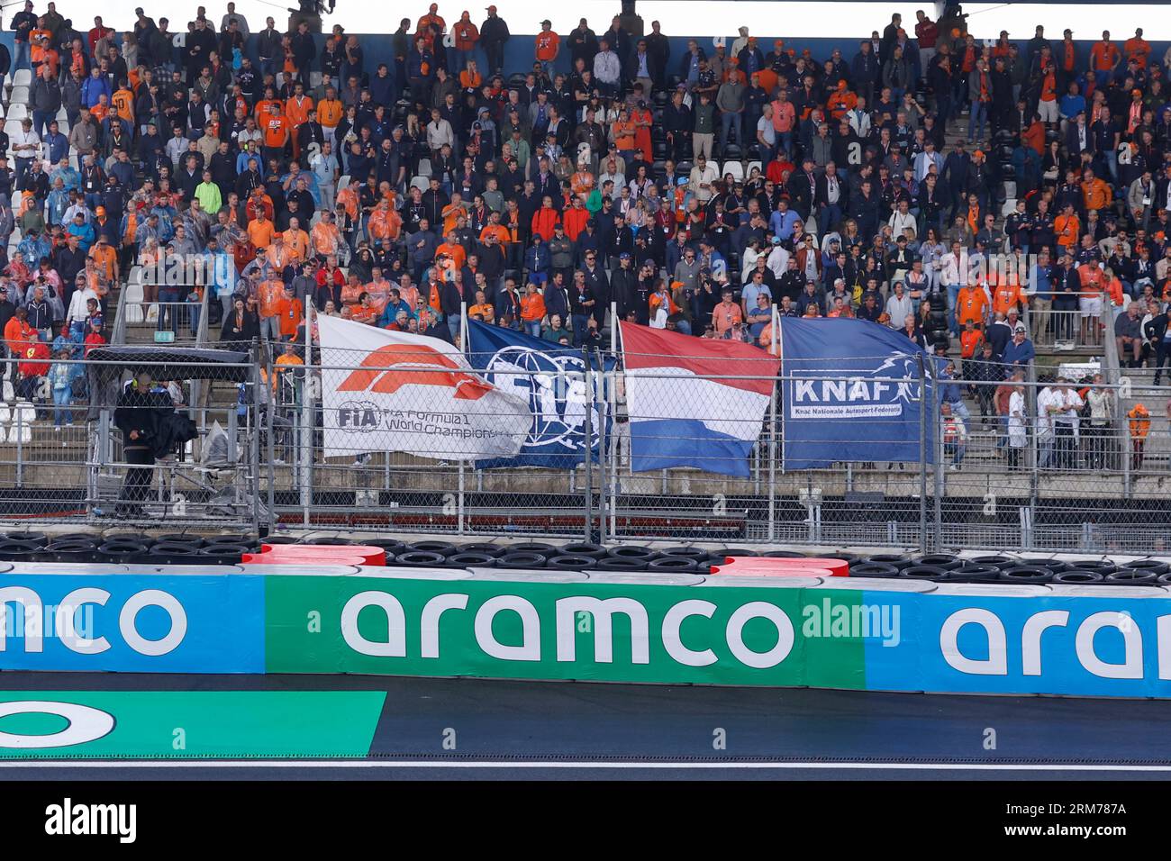ZANDVOORT, NETHERLANDS - AUGUST 26: Formula 1 flag, FIA flag, Dutch ...