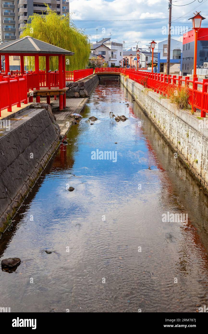 Nakatsu, Japan - Nov 26 2022: Kongogawa-nishi Park is a small public ...