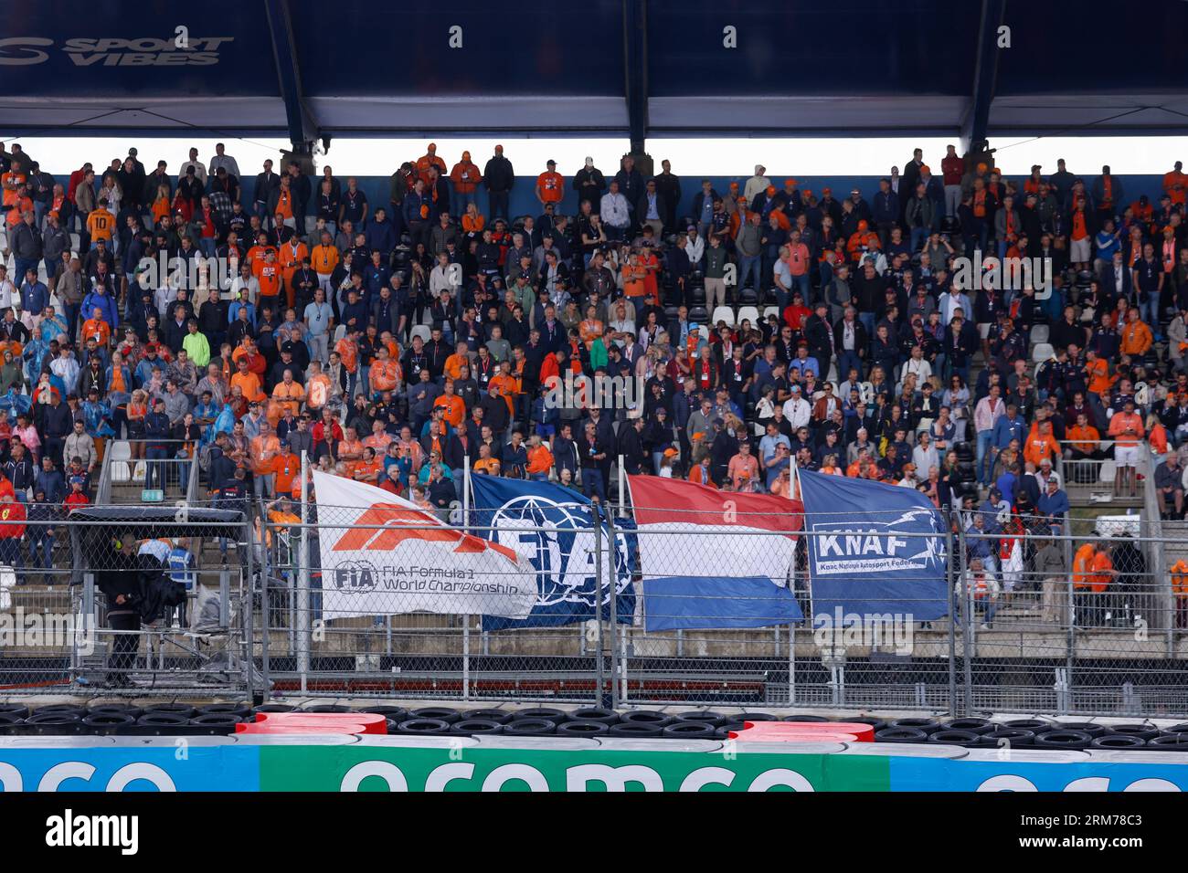 ZANDVOORT, NETHERLANDS - AUGUST 26: Formula 1 flag, FIA flag, Dutch ...
