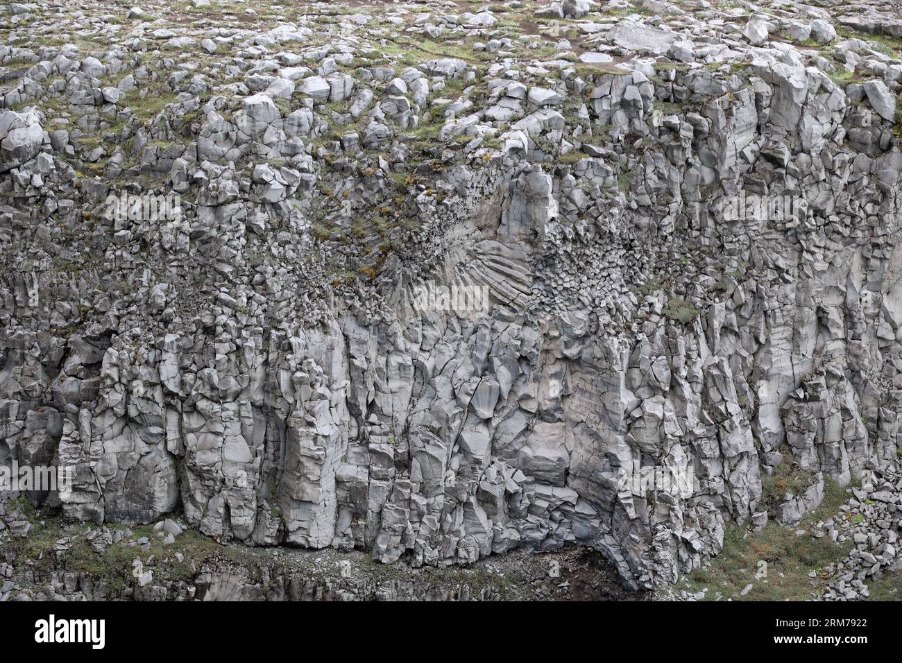 Iceland-Basalt gorge from Dettifoss largest waterfall in Europe Stock ...