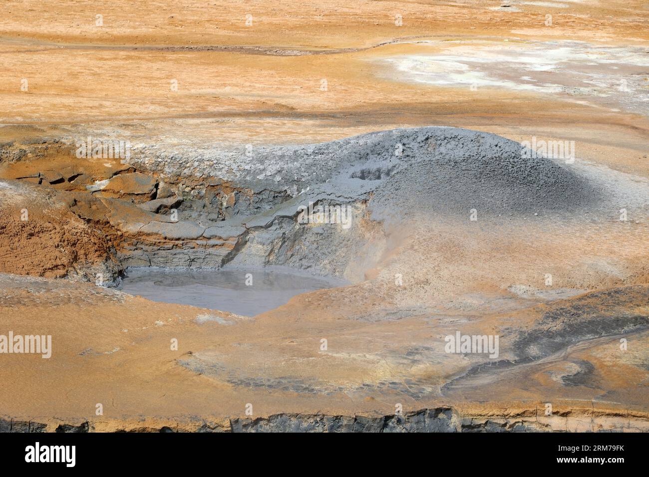 Mud springs and solfatars in the colorful high-temperature area of ...