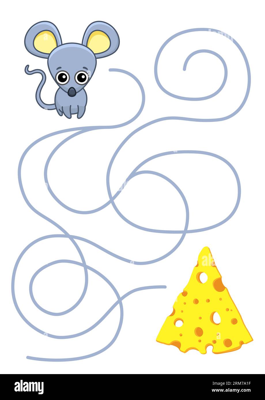 Maze game for children. Help a mouse to find a correct way Stock Vector ...