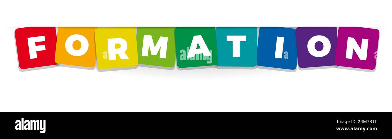 The word Formation. Vector banner with the text colored rainbow Stock ...